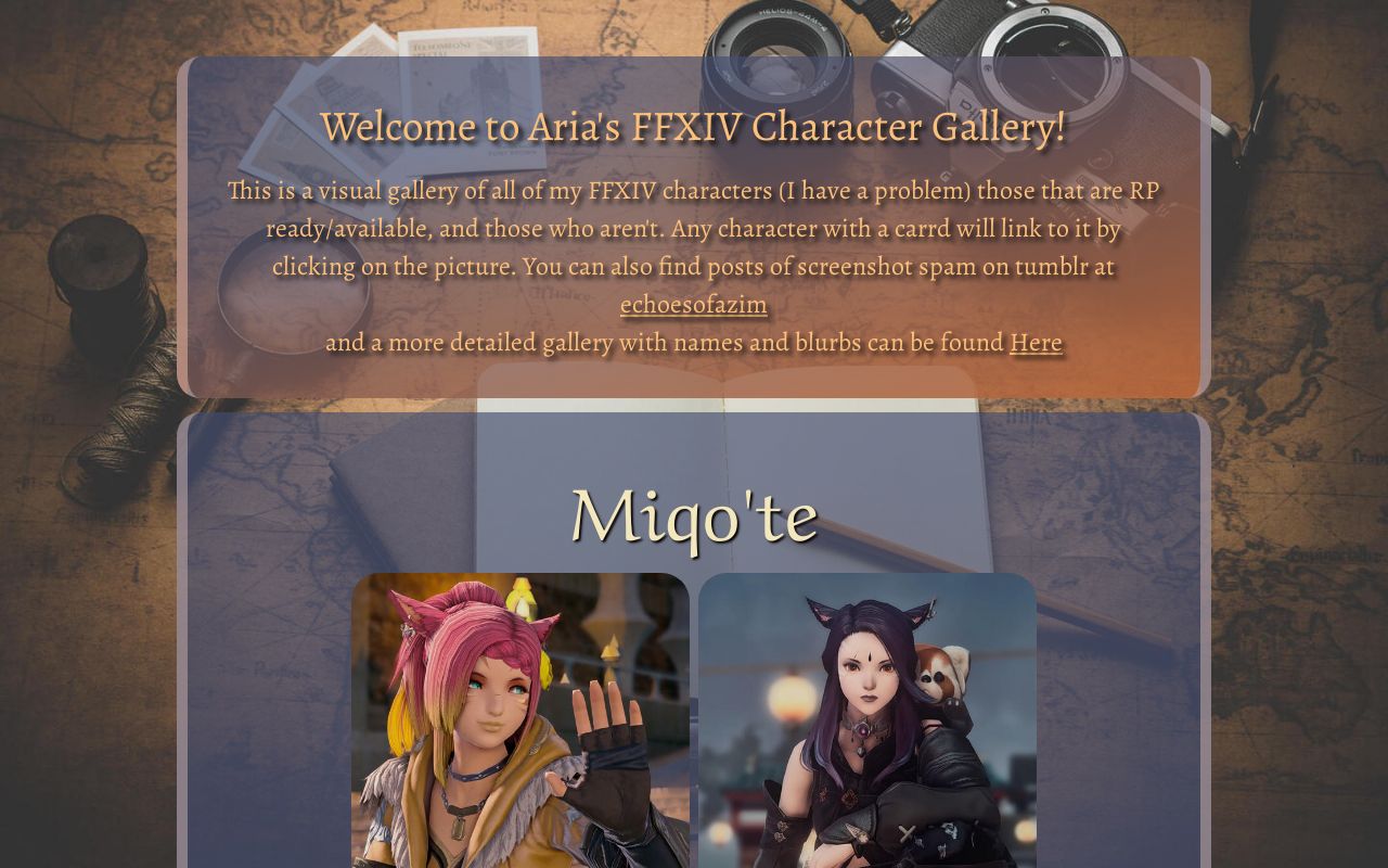 Character Gallery WIP